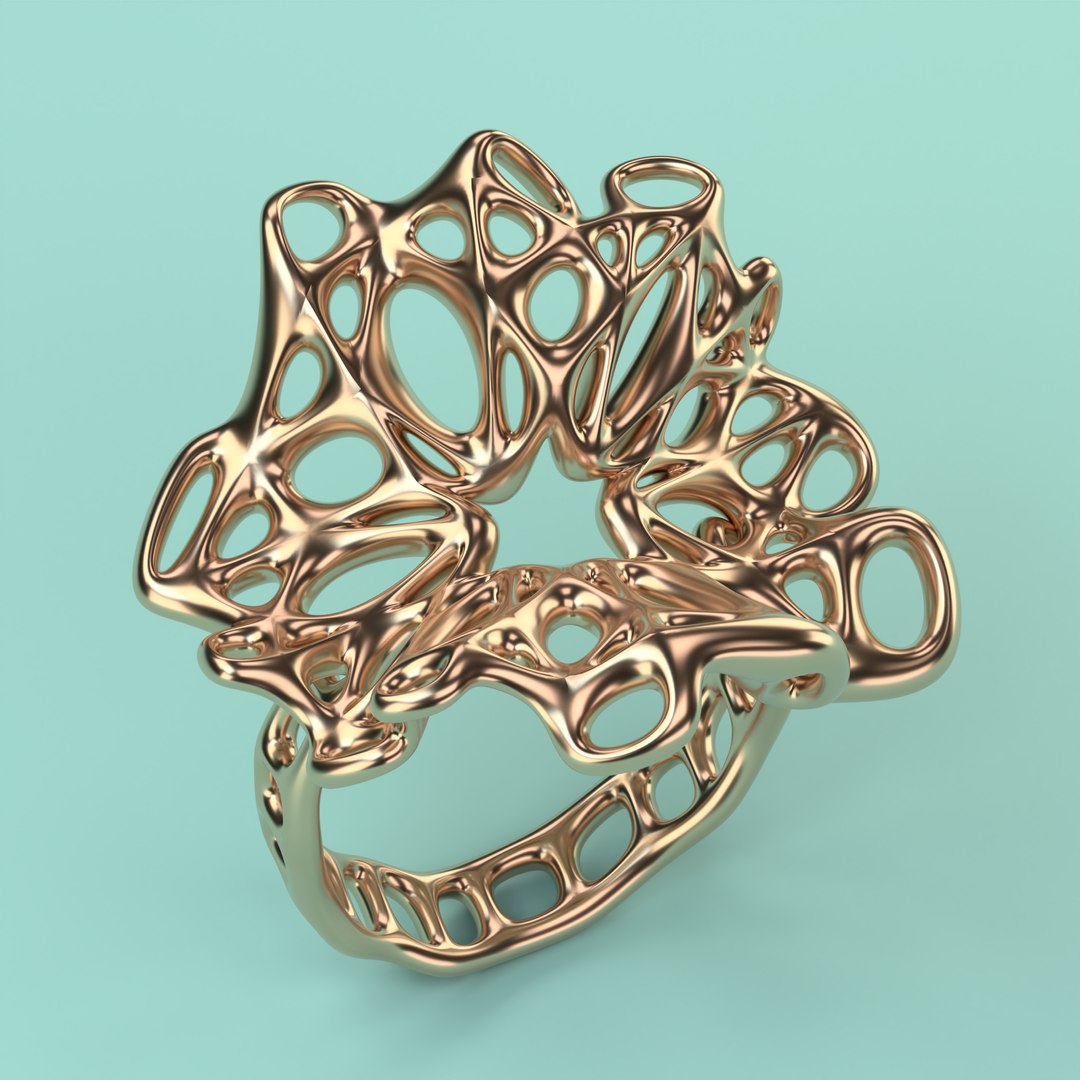 3D Model Jewelry Design Flower Lace Ring Printable STL - TurboSquid 1893159