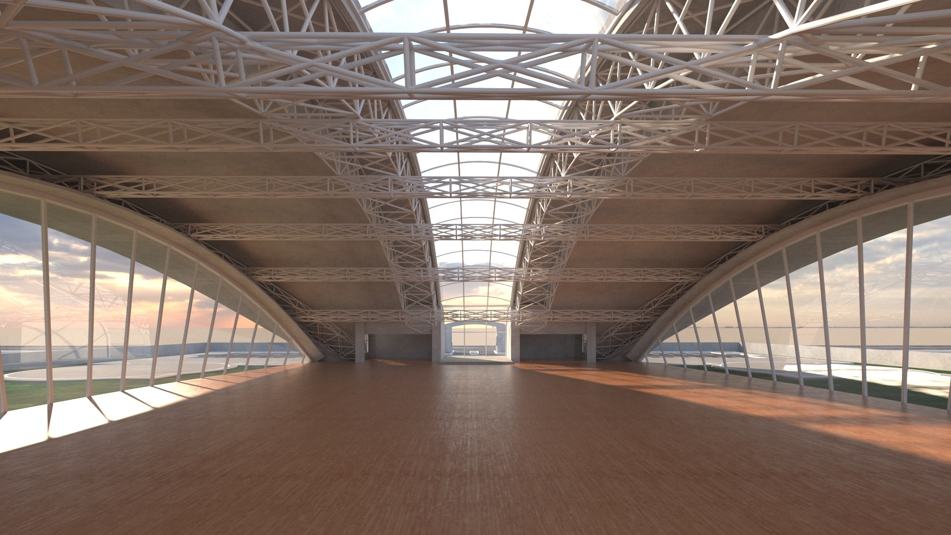 Exhibition Hall Exterior Interior 3D - TurboSquid 1659546