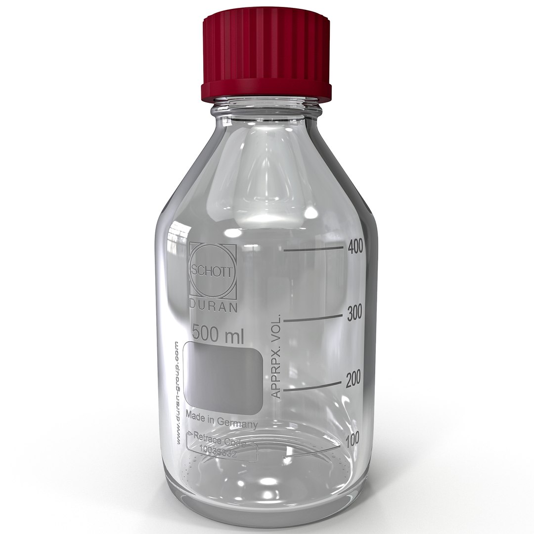 Laboratory Bottle 500 Ml 3d Model