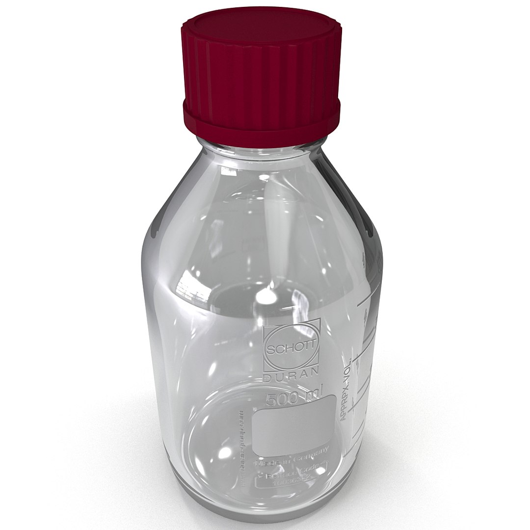 Laboratory Bottle 500 Ml 3d Model