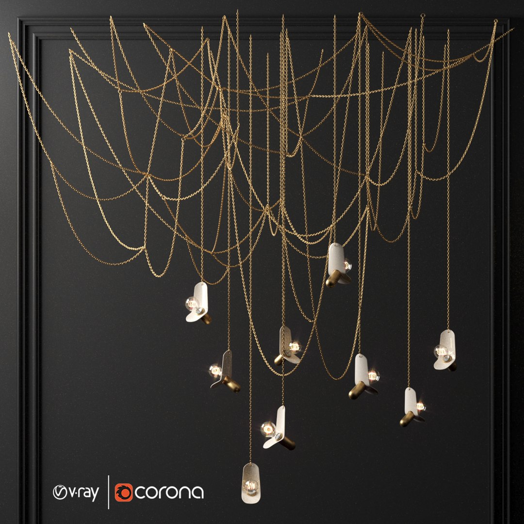 3D Chain Chandelier - TurboSquid 1557991