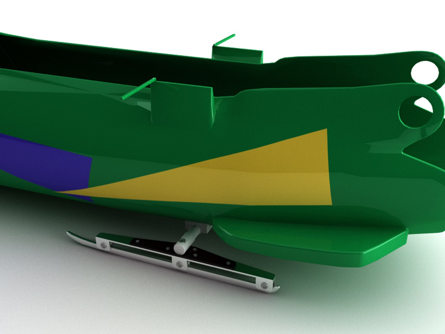 3d Model Bobsleigh Sled - Austria