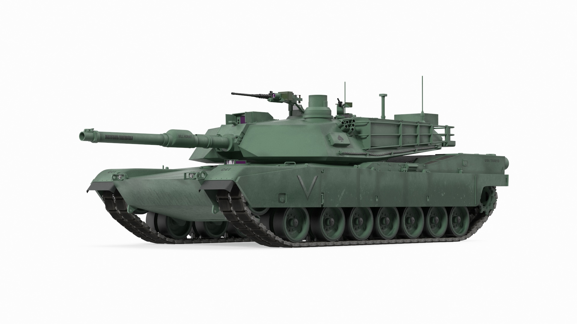 Toy M1 Abrams 2 Green 3D Model - TurboSquid 1940403