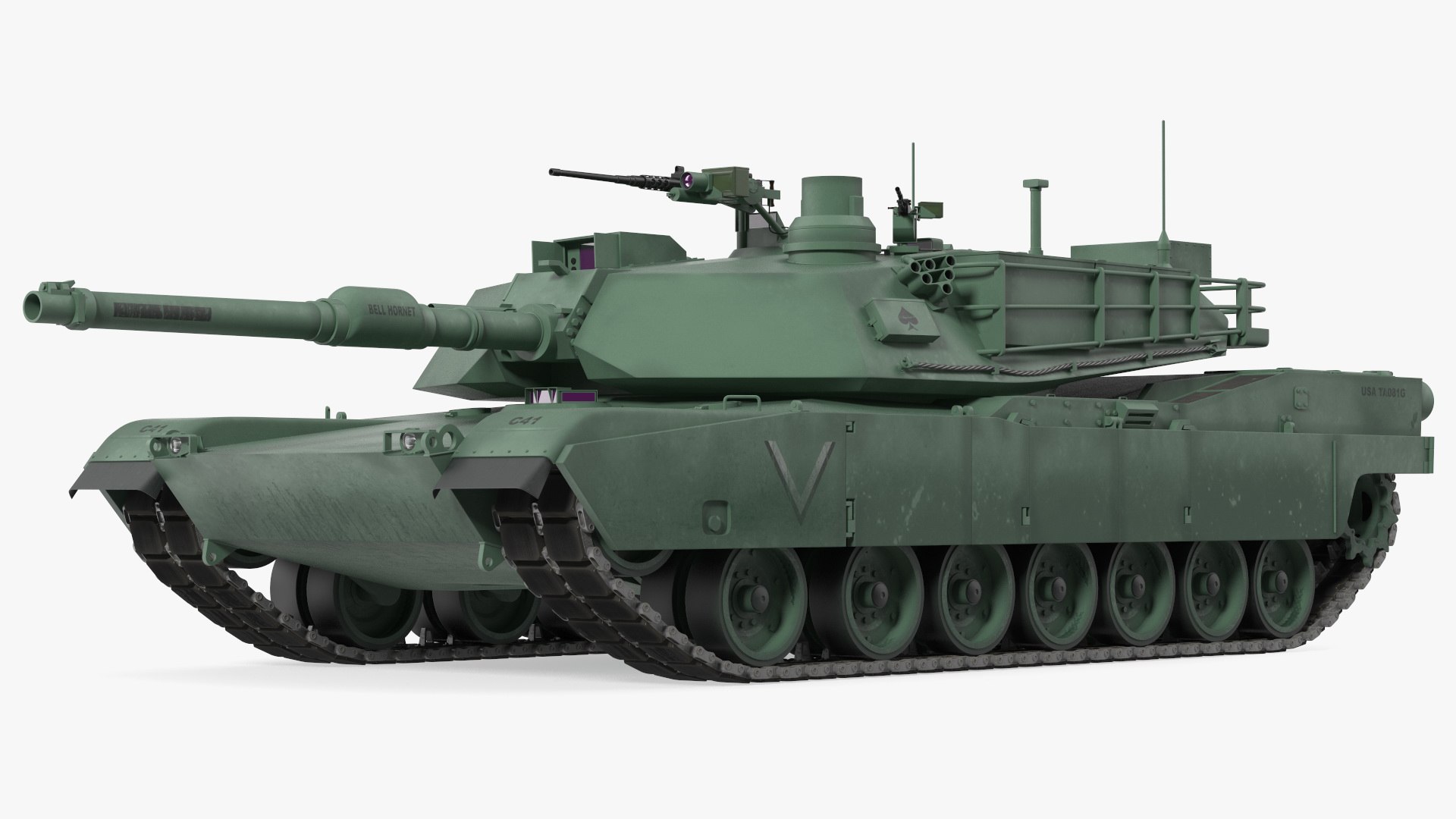 Toy M1 Abrams 2 Green 3D model - TurboSquid 1940403