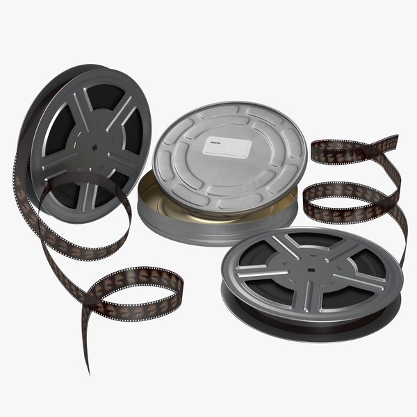 3d model video film reel set