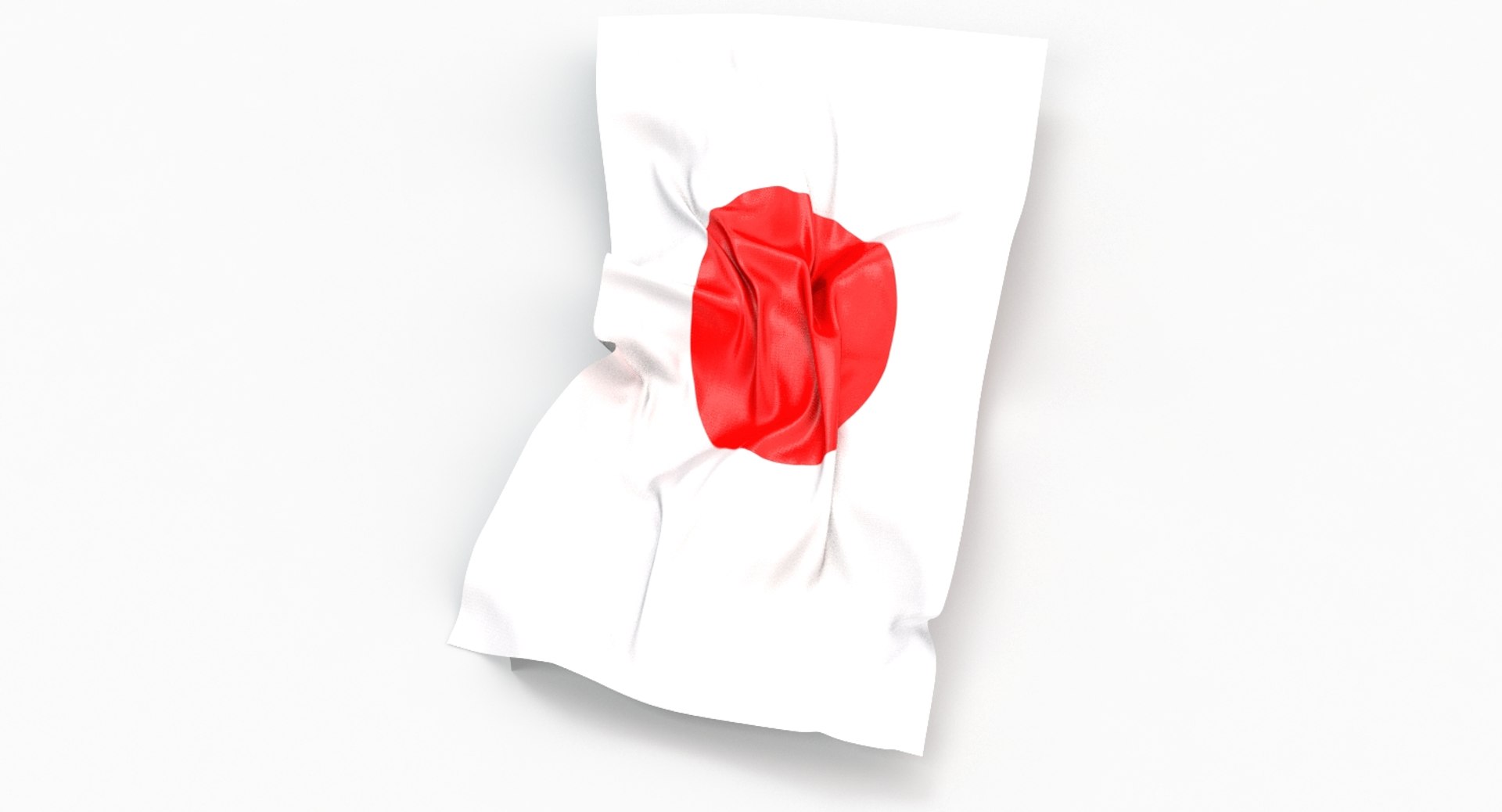 japanese flag 3d model