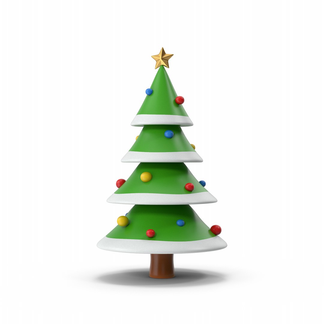 Cartoony Christmas Tree 3D Model - TurboSquid 2188652