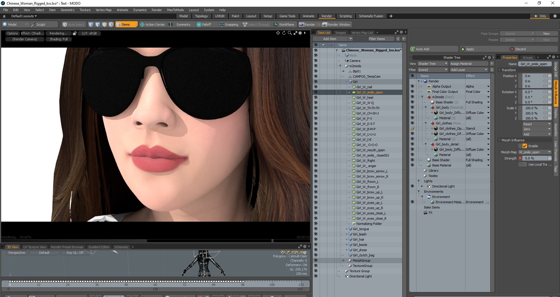 Chinese Woman Rigged For Modo Model - TurboSquid 1861990