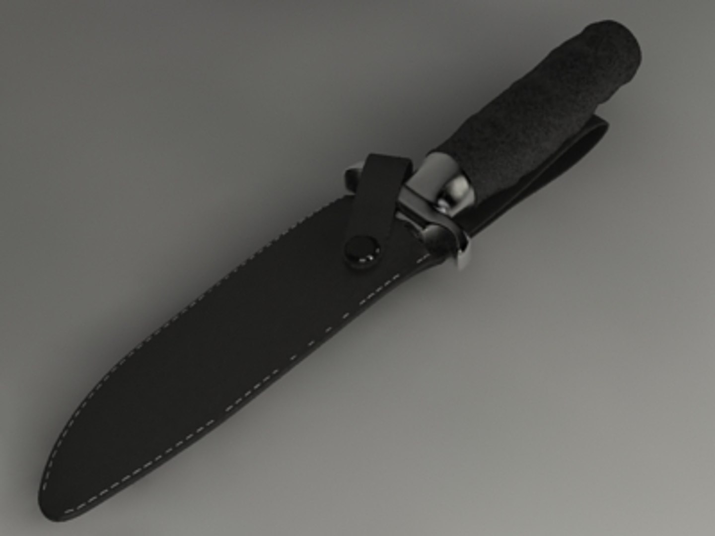 3d Model Of Rambo Knife Render