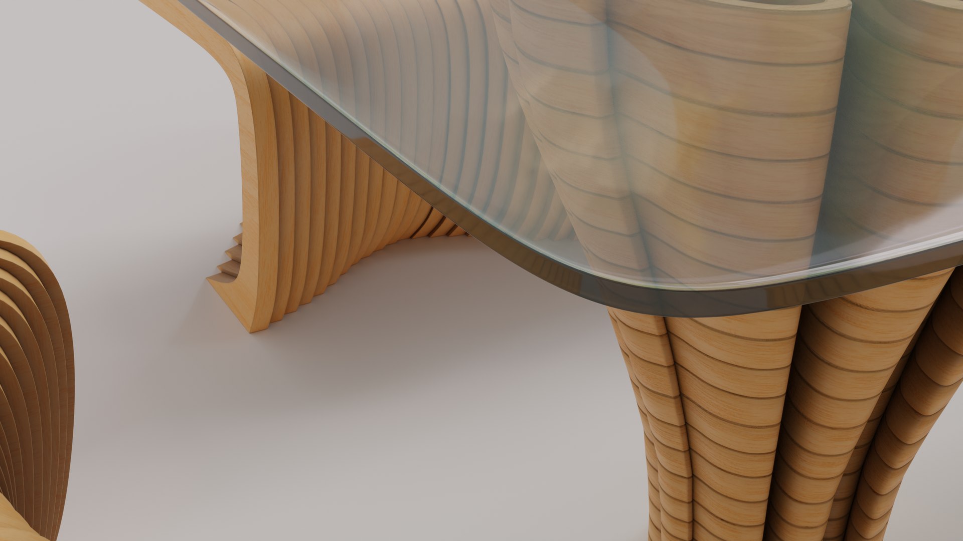 Unique Parametric Design Table With Six Chairs Model - TurboSquid 2125266