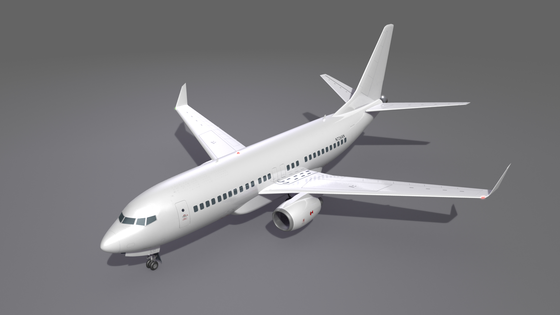 3D generic white airplane aircraft model - TurboSquid 1471608