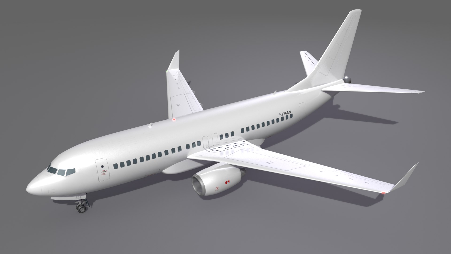 3D generic white airplane aircraft model - TurboSquid 1471608