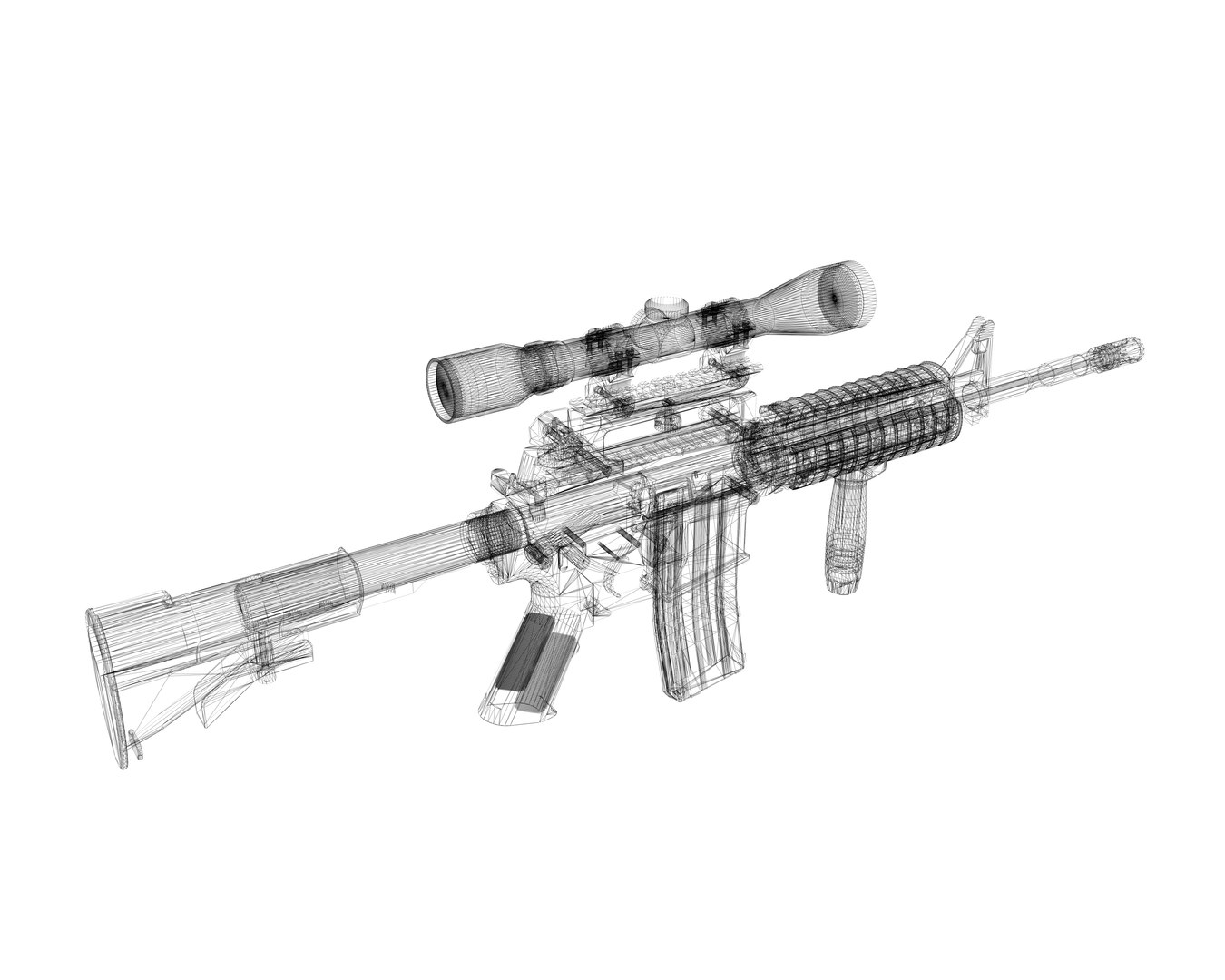 3D M4A1 Rifle - TurboSquid 2215664