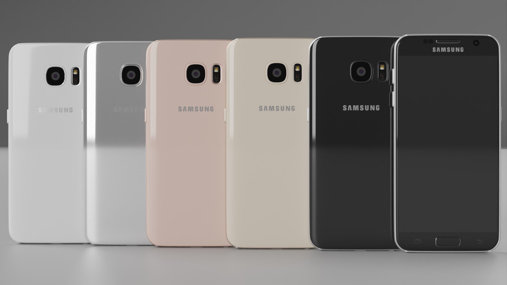 Samsung Galaxy S7 All Colors 3D Model - TurboSquid 2093337