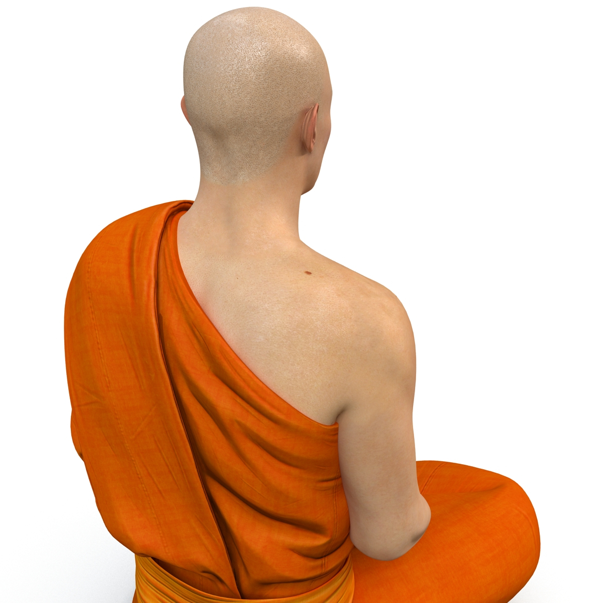 3ds max buddhist monk seated meditation