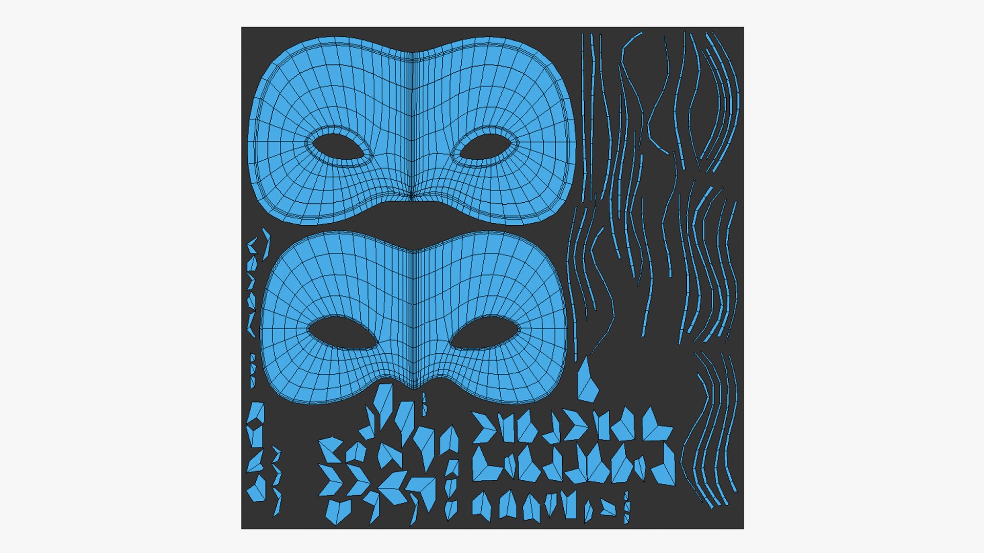 Carnival Mask J05 Golden - Costume Character Design 3D Model ...