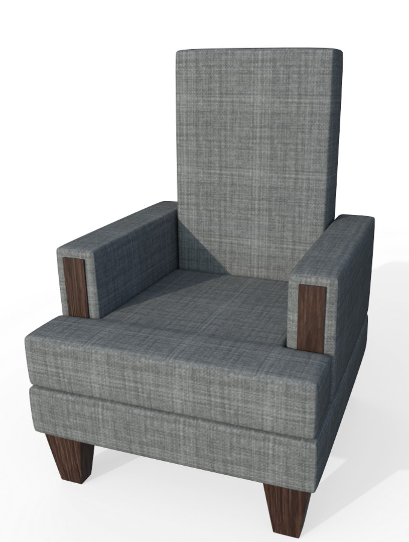 Stuffed chair 3D model - TurboSquid 1504746