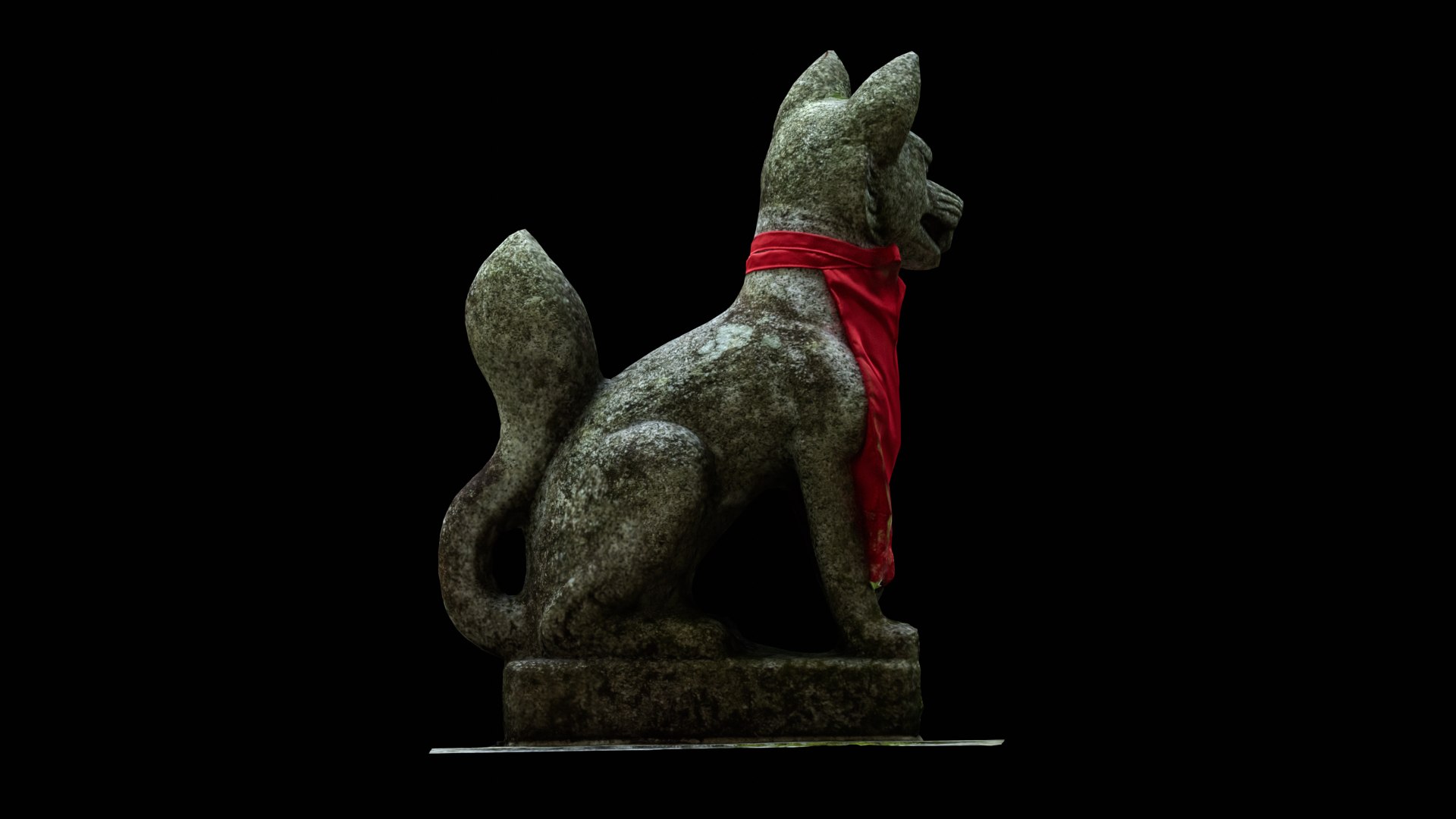 Japanese Fox Stone Statue Scan Model - TurboSquid 2153974