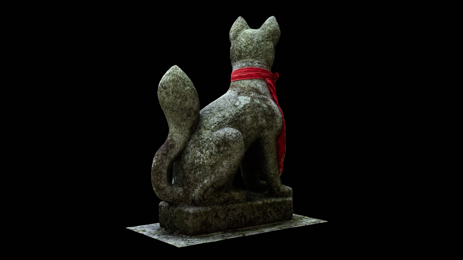 Japanese Fox Stone Statue Scan Model - TurboSquid 2153974