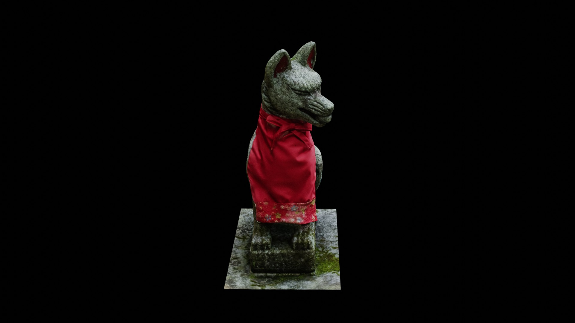 Japanese Fox Stone Statue Scan Model - TurboSquid 2153974