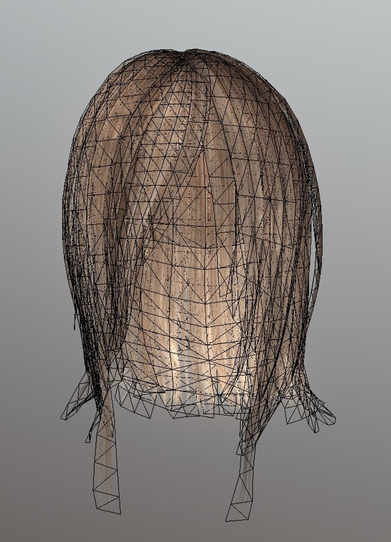 Female Hair 3 Colors Model - TurboSquid 1393761