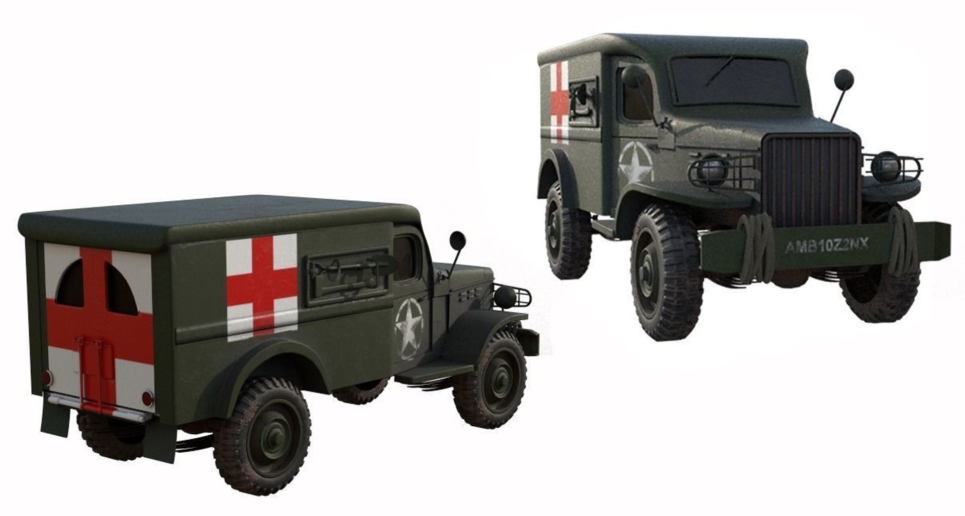 3D army truck and army jeep model - TurboSquid 2020089