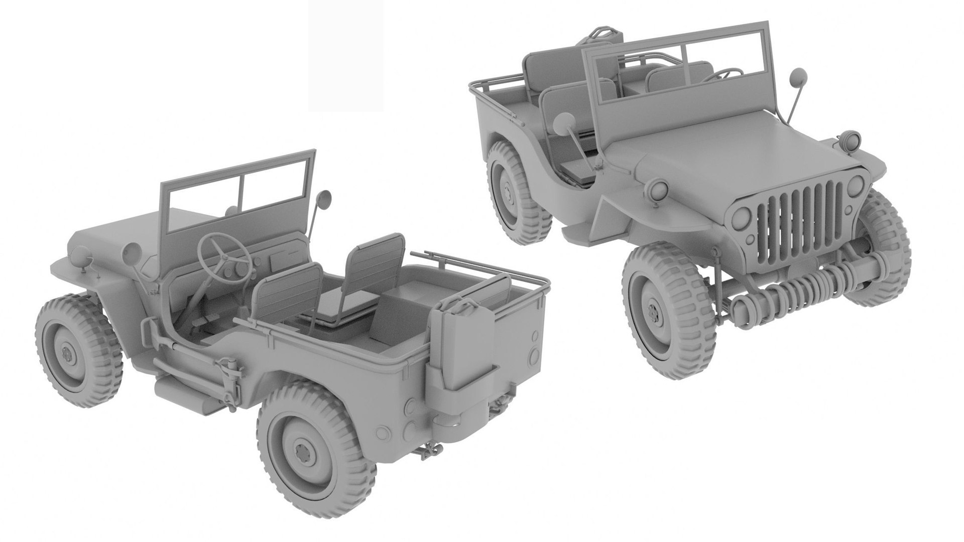 3D army truck and army jeep model - TurboSquid 2020089
