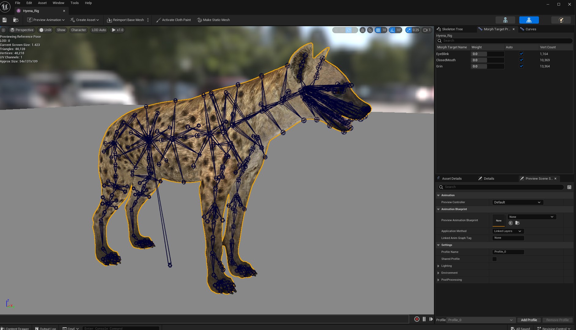 Hyena Rig UNREAL Project Maya Base Rig 3D - TurboSquid 2356837