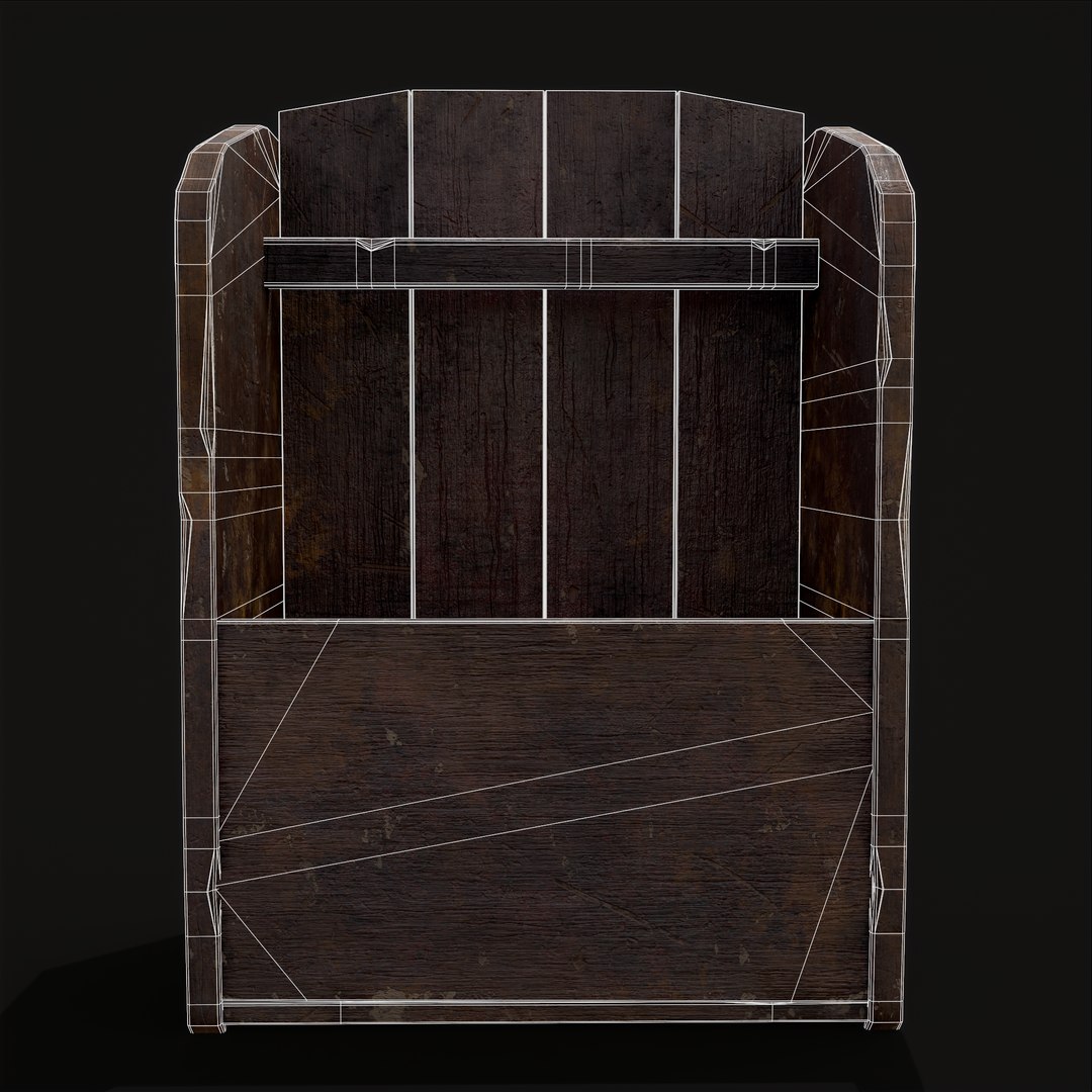 Medieval Counter Top Dishes Rack 3D - TurboSquid 1937653