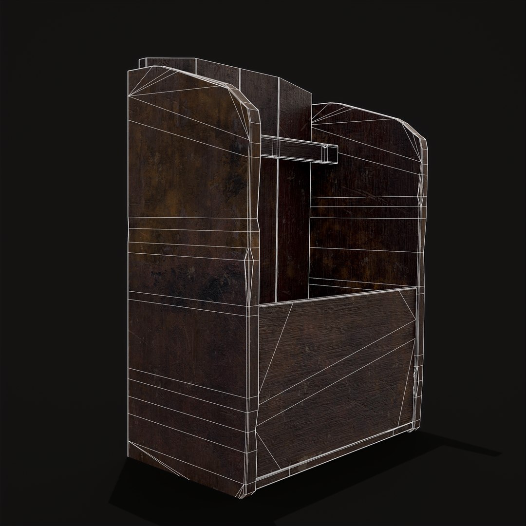 Medieval Counter Top Dishes Rack 3D - TurboSquid 1937653