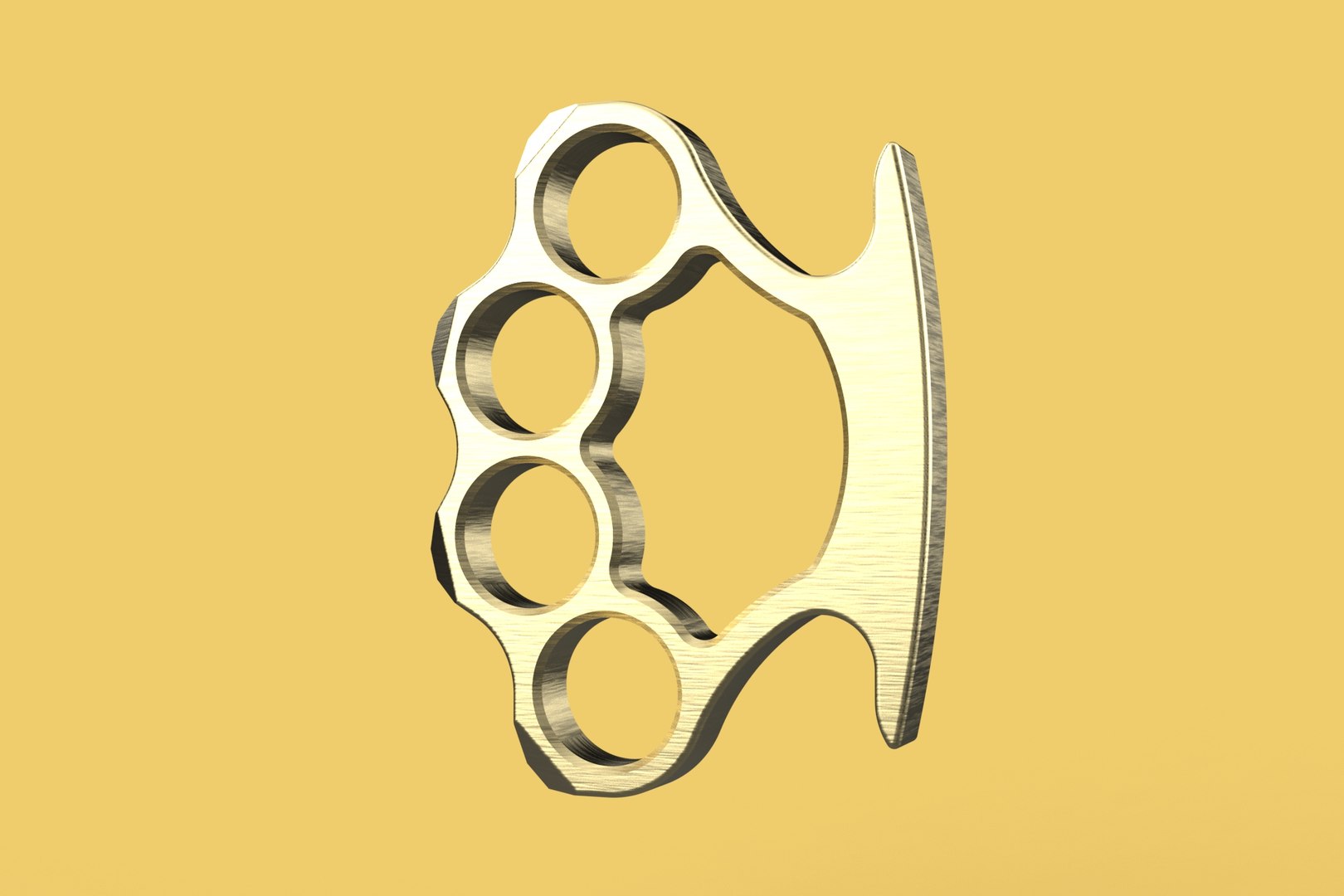3D BRASS KNUCKLES HAND KNUCKLE DUSTER SELF DEFENSE FIST LOAD GRIP Model ...