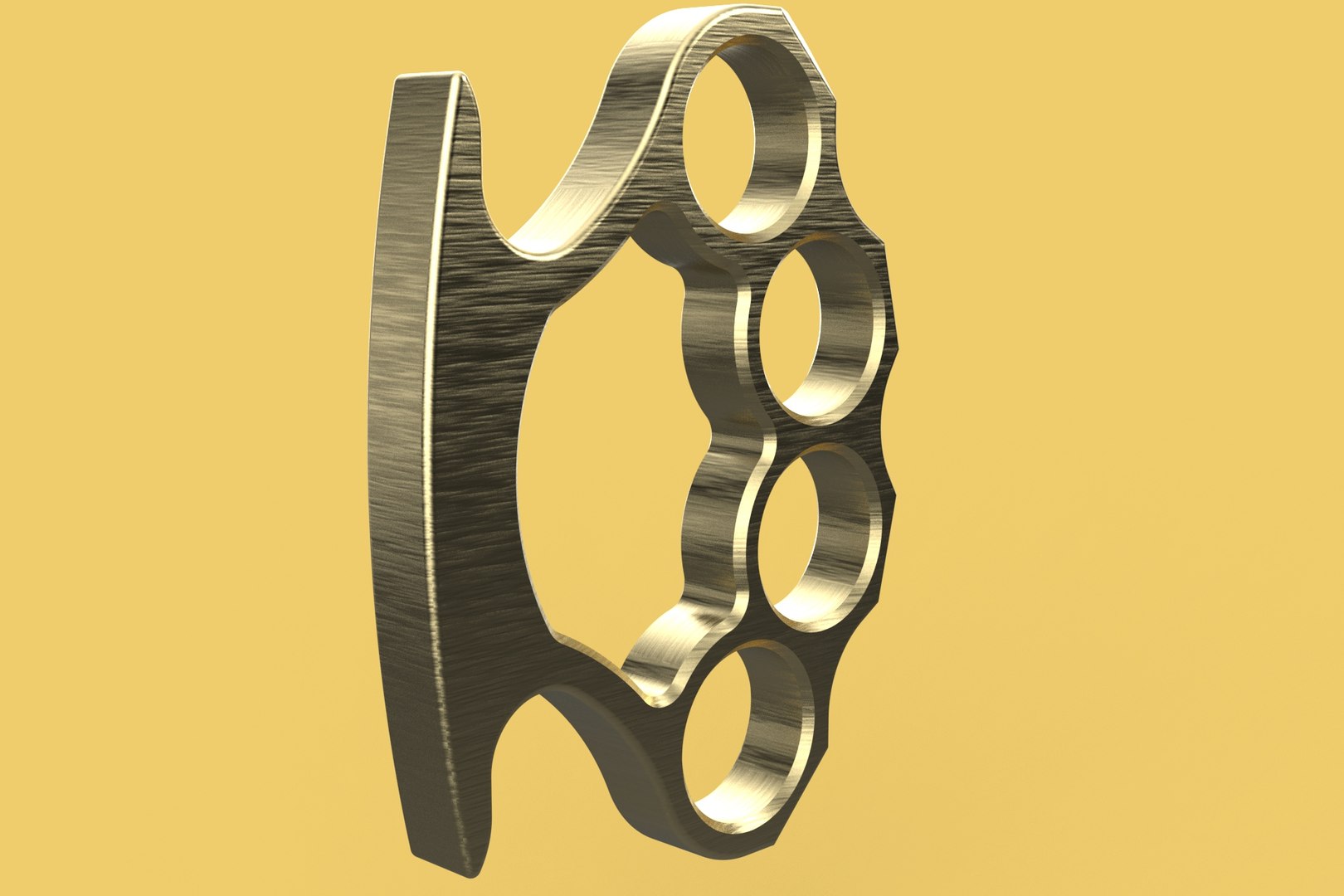 3D BRASS KNUCKLES HAND KNUCKLE DUSTER SELF DEFENSE FIST LOAD GRIP Model ...