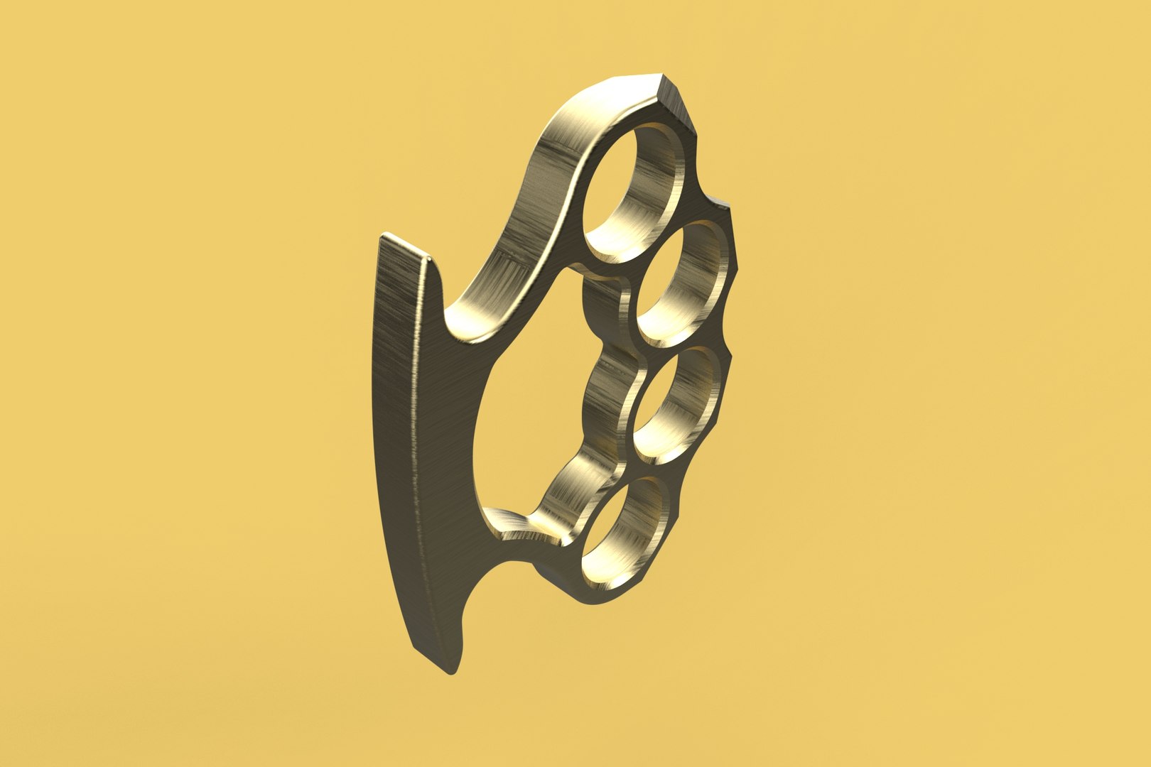 3D BRASS KNUCKLES HAND KNUCKLE DUSTER SELF DEFENSE FIST LOAD GRIP Model ...