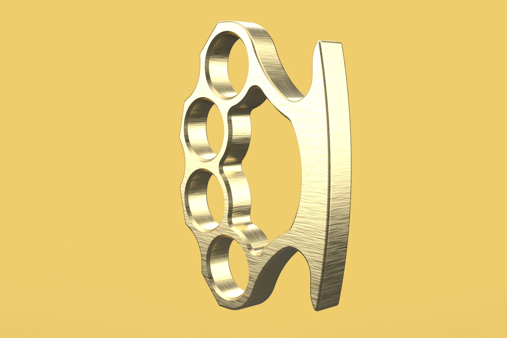 3D BRASS KNUCKLES HAND KNUCKLE DUSTER SELF DEFENSE FIST LOAD GRIP Model ...