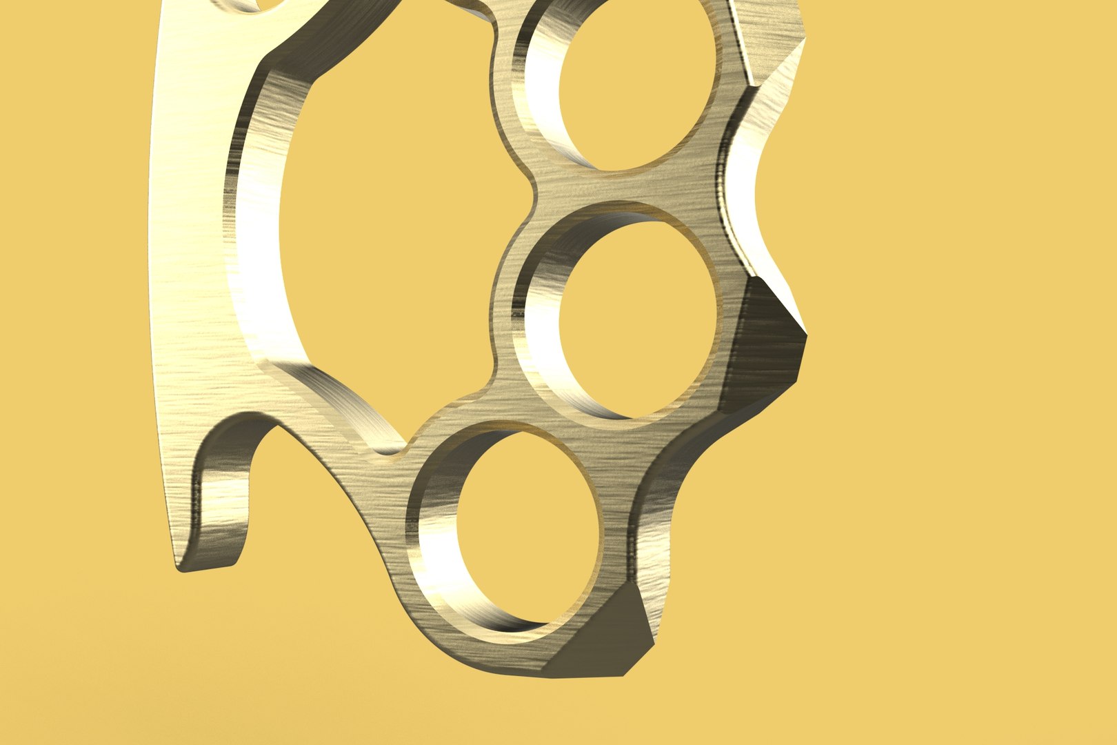 3D BRASS KNUCKLES HAND KNUCKLE DUSTER SELF DEFENSE FIST LOAD GRIP Model ...