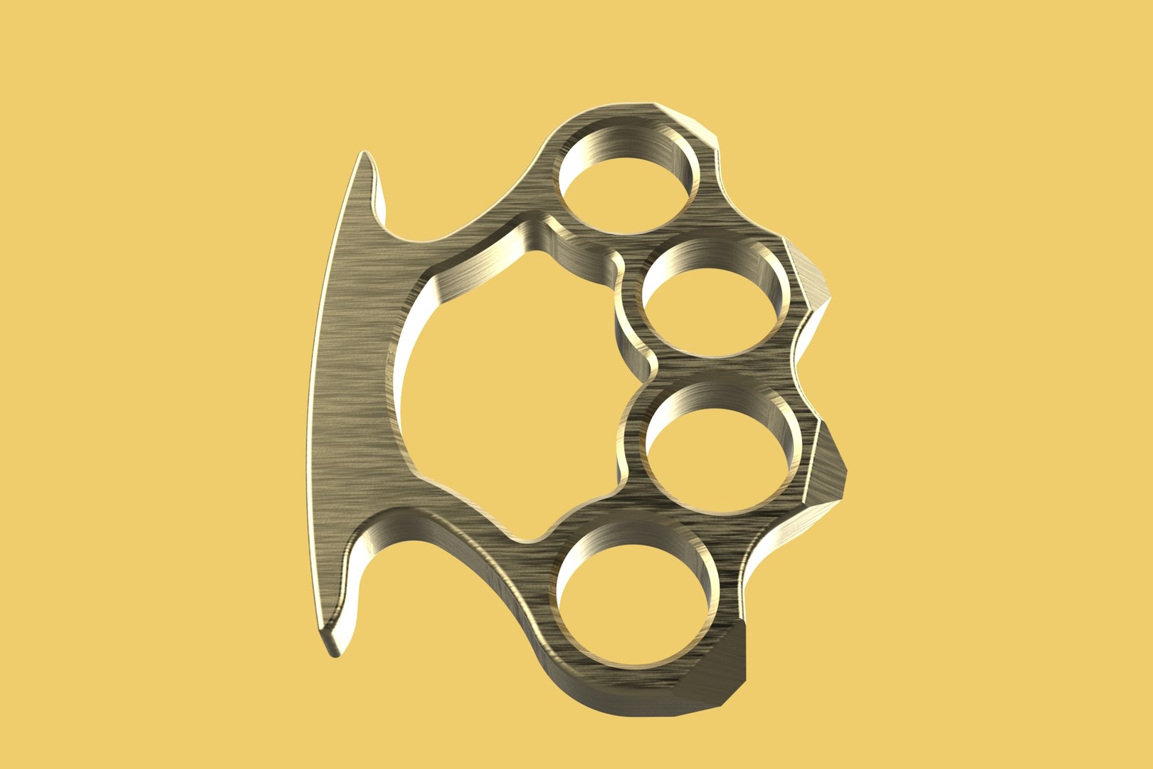 3D BRASS KNUCKLES HAND KNUCKLE DUSTER SELF DEFENSE FIST LOAD GRIP Model ...
