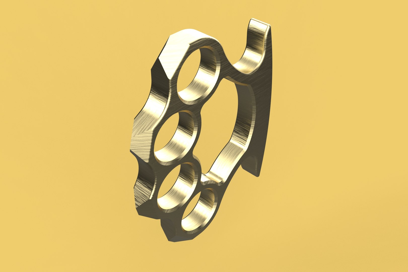 3D BRASS KNUCKLES HAND KNUCKLE DUSTER SELF DEFENSE FIST LOAD GRIP Model ...