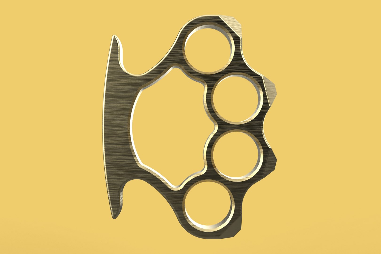 3D BRASS KNUCKLES HAND KNUCKLE DUSTER SELF DEFENSE FIST LOAD GRIP Model ...