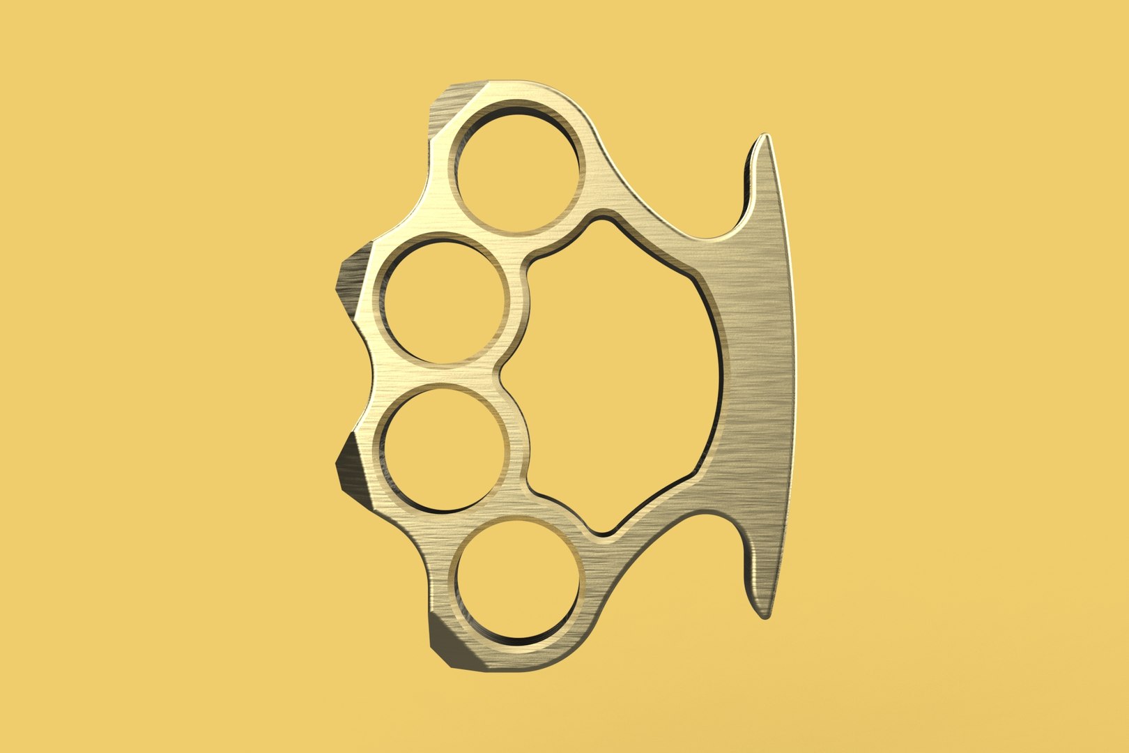 3D BRASS KNUCKLES HAND KNUCKLE DUSTER SELF DEFENSE FIST LOAD GRIP Model ...