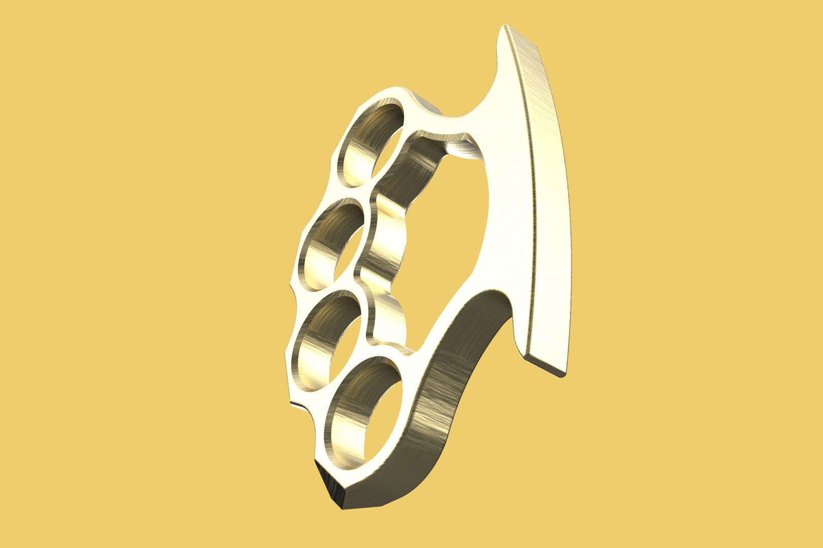 3D BRASS KNUCKLES HAND KNUCKLE DUSTER SELF DEFENSE FIST LOAD GRIP Model ...