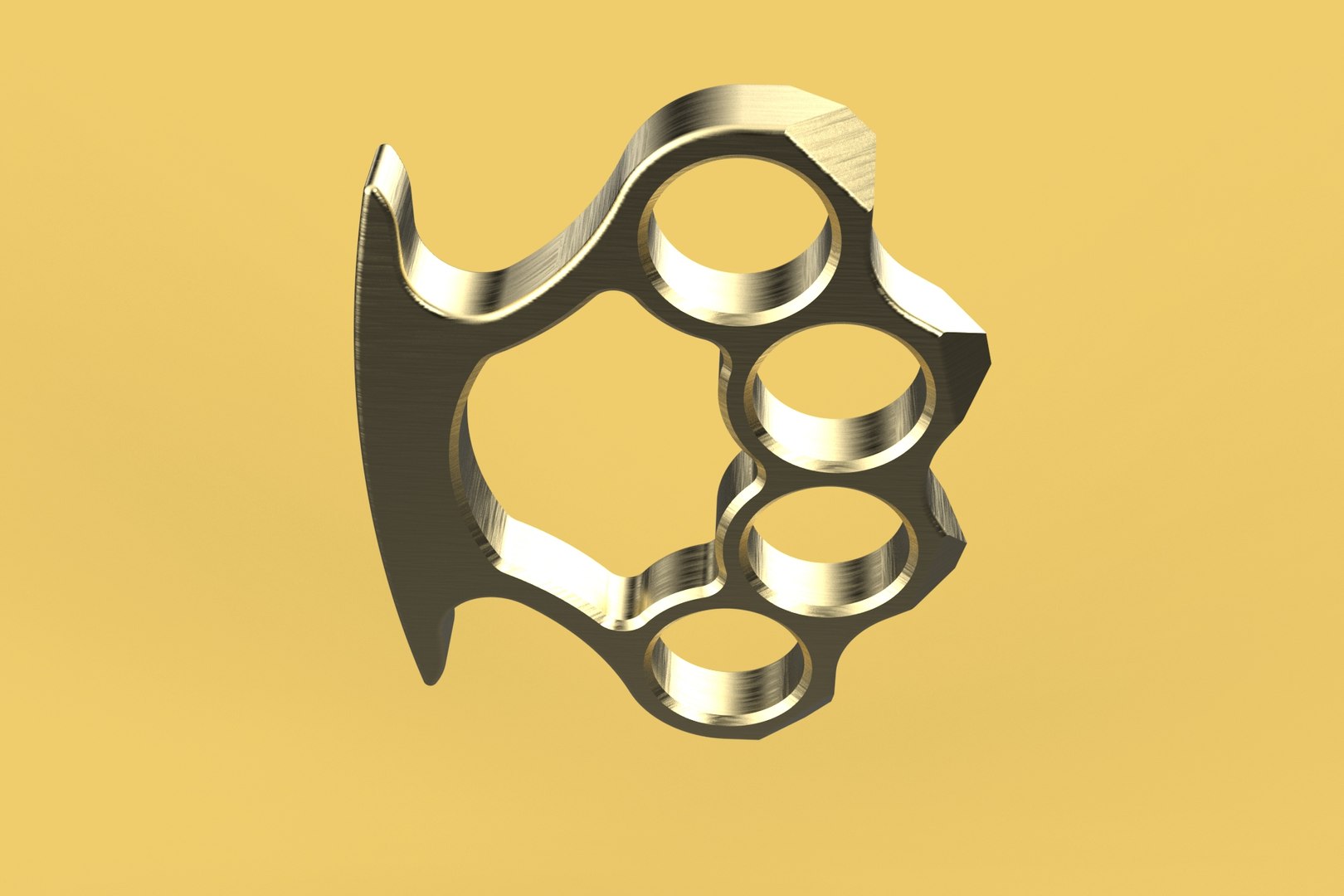 3D BRASS KNUCKLES HAND KNUCKLE DUSTER SELF DEFENSE FIST LOAD GRIP Model ...