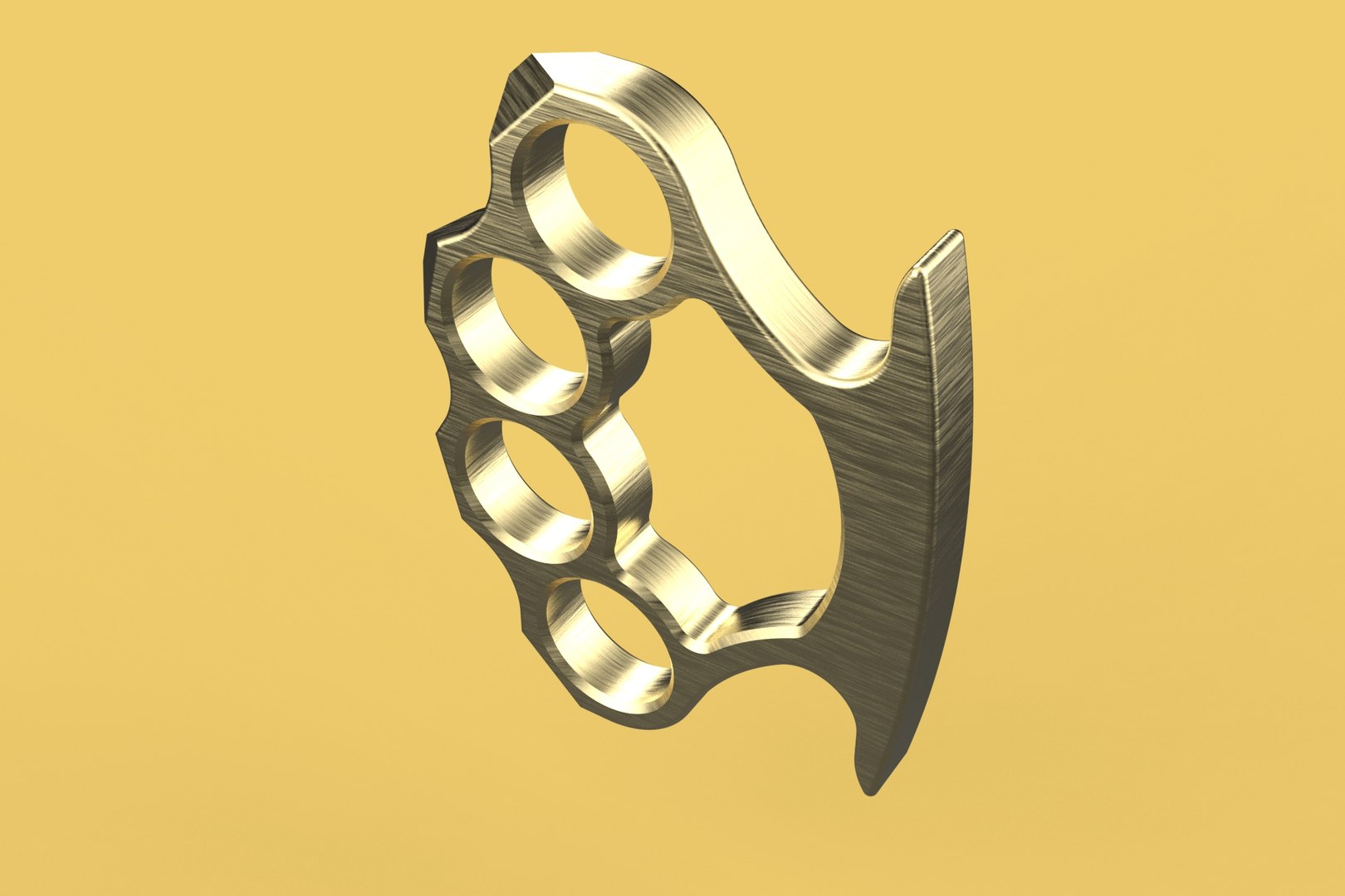 3D BRASS KNUCKLES HAND KNUCKLE DUSTER SELF DEFENSE FIST LOAD GRIP Model ...
