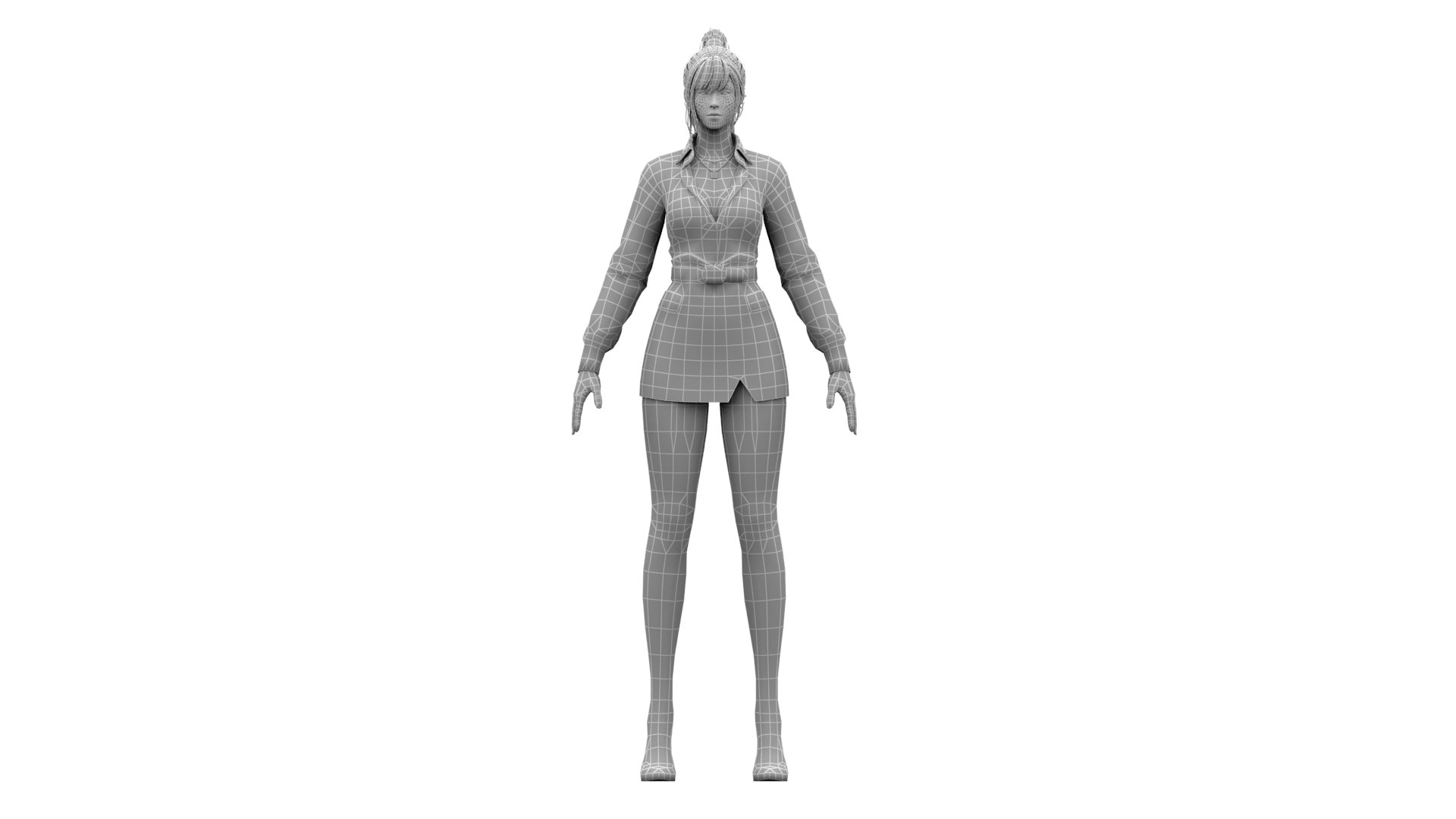 3D Secretary Girl - TurboSquid 2148390