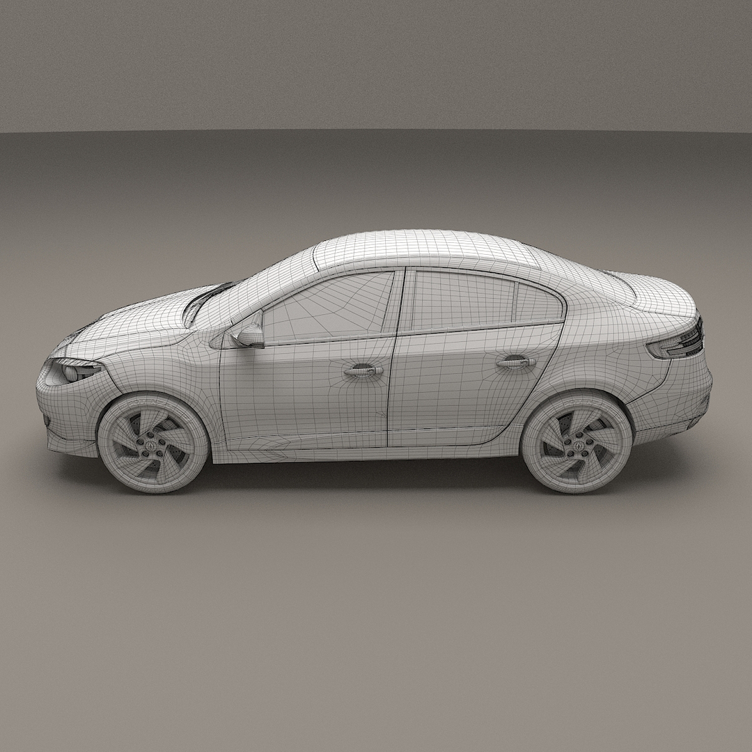 Renault Fluence Gt Rigged Car 3d Max