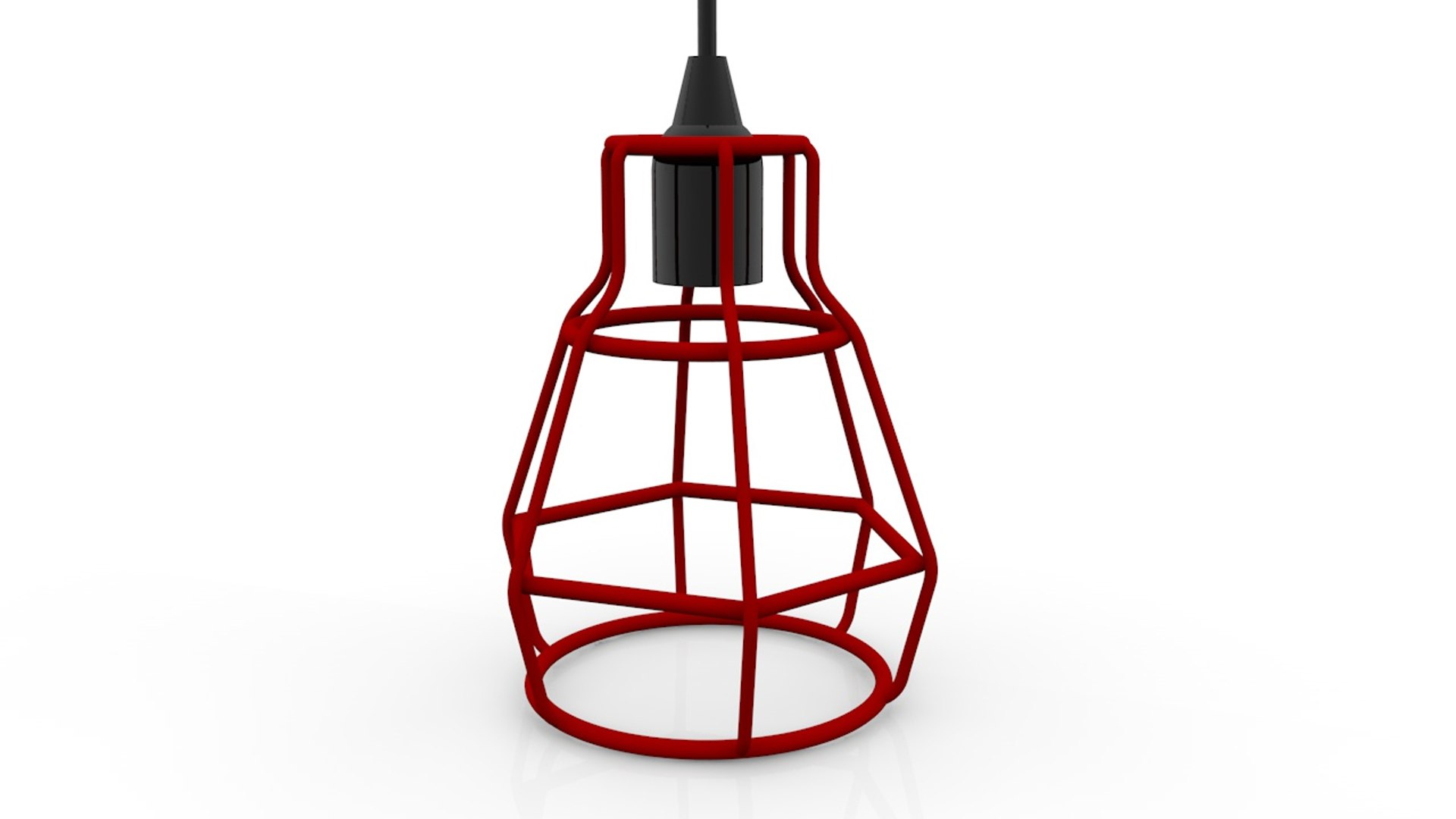 3d Model Lamp Red