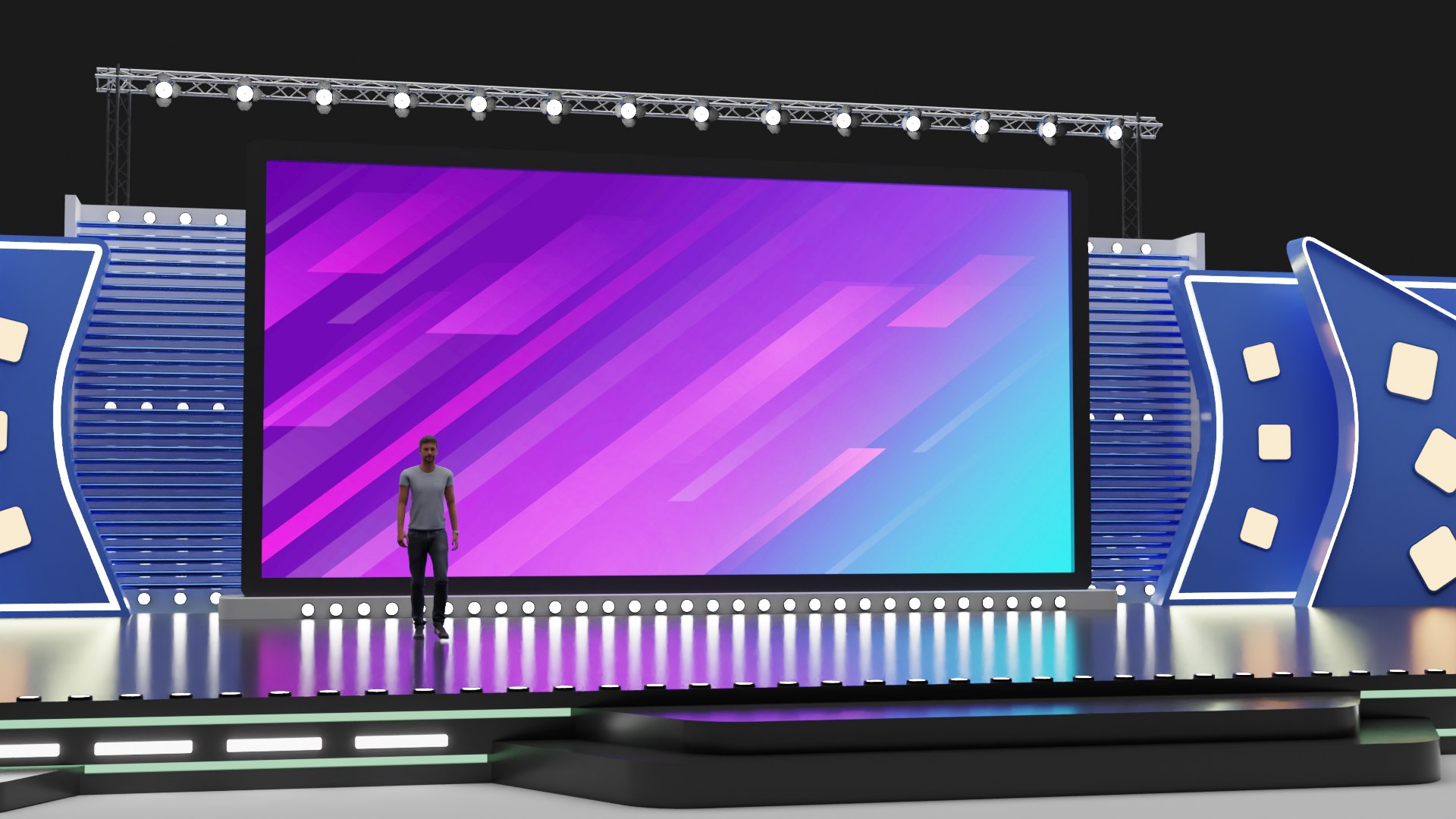 3D Model Entertainment Concert Event Stage 3D Model - TurboSquid 2140931