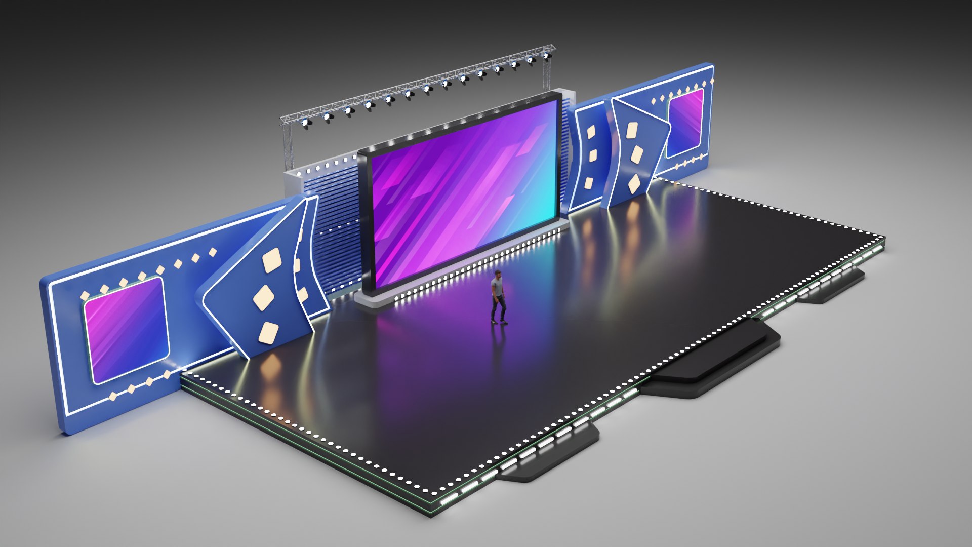 3D Model Entertainment Concert Event Stage 3D Model - TurboSquid 2140931