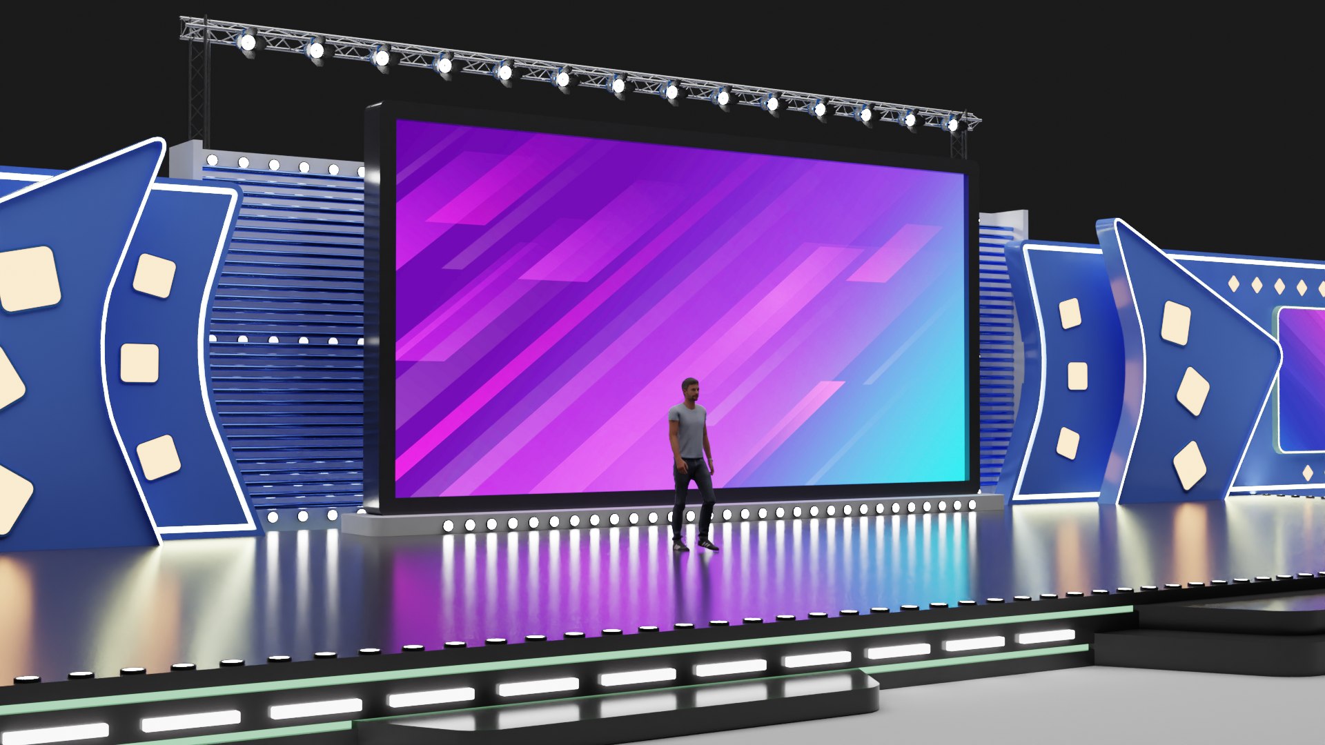 3D Model Entertainment Concert Event Stage 3D Model - TurboSquid 2140931