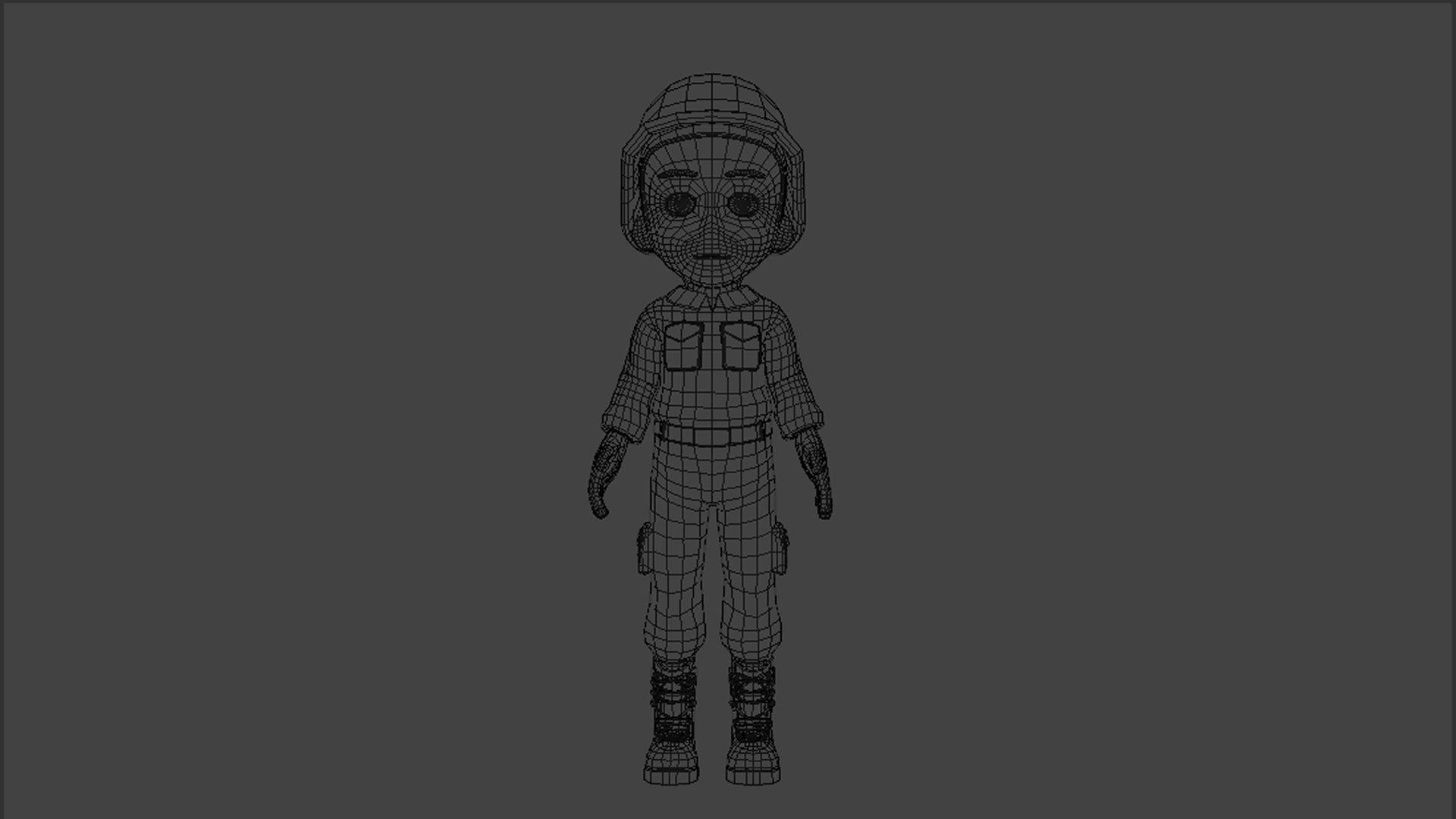 3D Army Character From Toon Apocalypse Character Set Low-poly 3D Model ...
