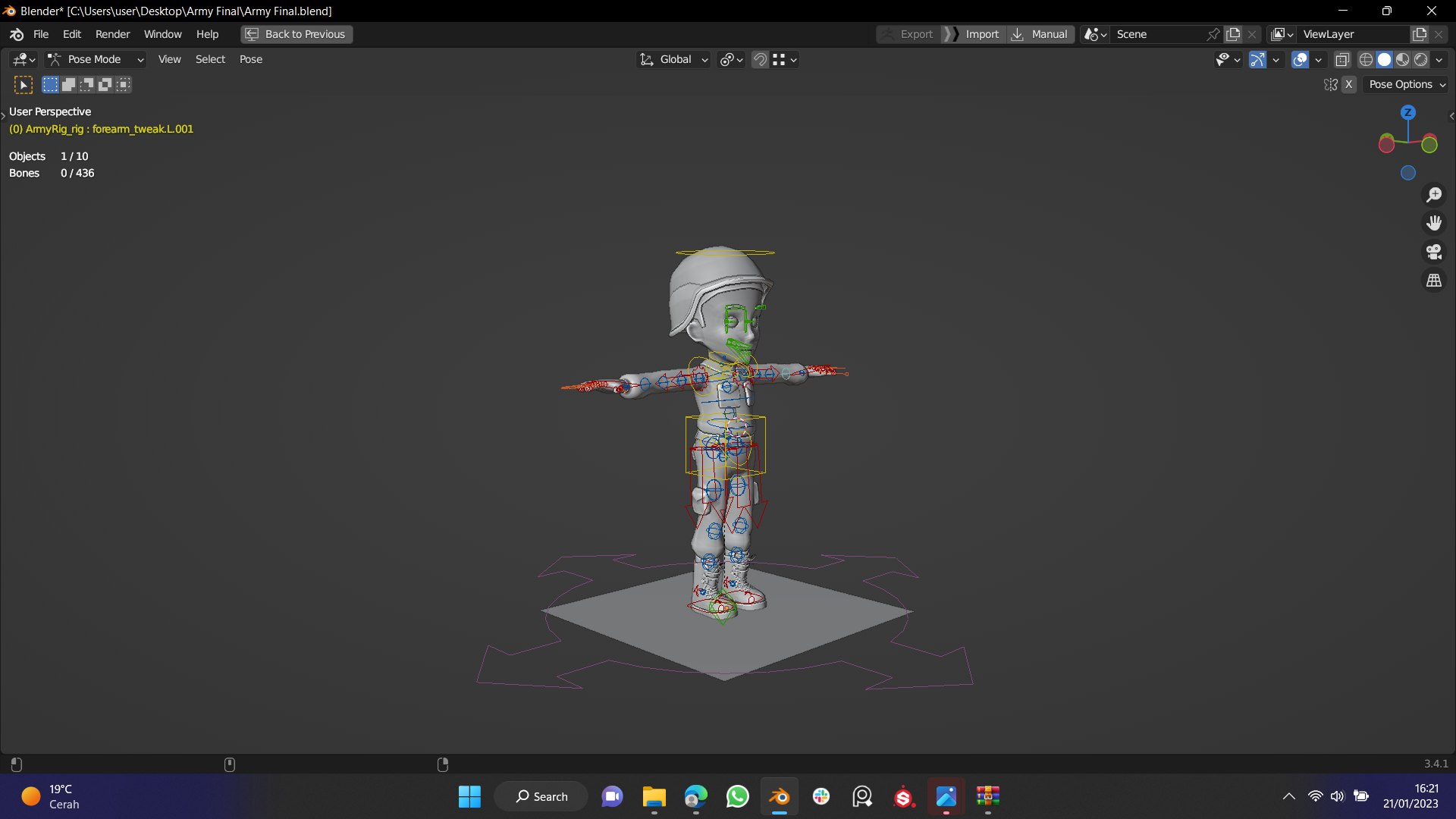 3D Army Character From Toon Apocalypse Character Set Low-poly 3D Model ...
